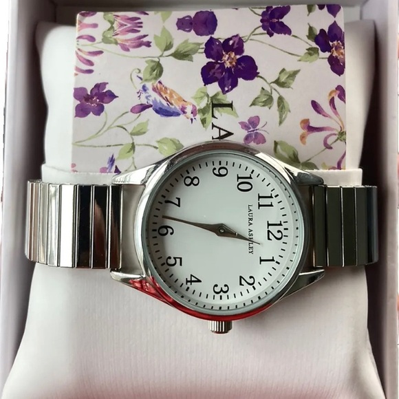 Laura Ashley | Accessories | Laura Ashley Watch Silver Wrist Fit ...